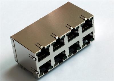 中国 2x4港6P6CはコネクターN3JD4-035-02によって保護されたw/LEDを積み重ねました 販売のため