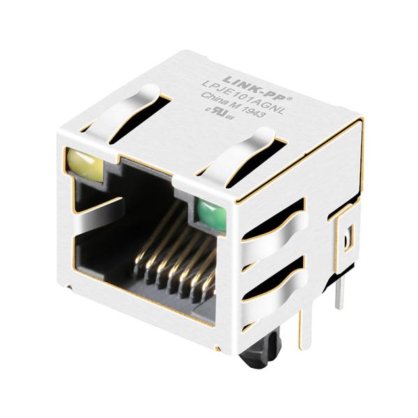 LPJE101-0AG-MYNL Shielded RJ45 Modular Jack with Yellow Green LEDs