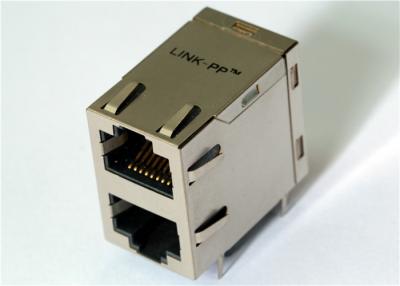 615016240521 empilhou fêmea de Jack modular do porto do RJ45 o ângulo direito 2 x 1 protegida