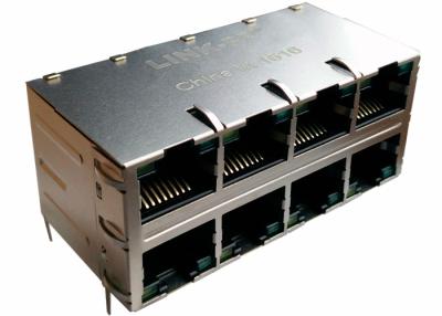 China 2-1840269-7 PoE+ RJ45 Connector 2x4 Magjack Gigabit Circuit 1840269 Te koop