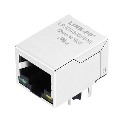 China 1000Base-T Magjack HR911130A LPJG0806FBNL Gigabit RJ45 connector Te koop