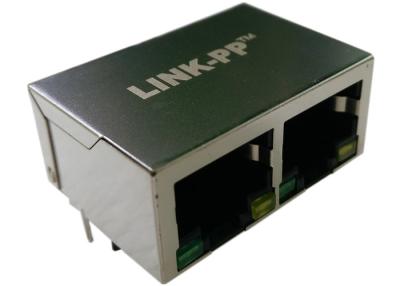 Chine Étiquette-Vers le bas 10/100Base-TX LED à double accès de connecteur d'Ethernet de RB2-1252AG1A Rj45 1x2 à vendre