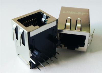 Chine Redresseur de l'étiquette-vers le bas 10/100Mbps de FastJack de connecteur de HFJ11-RP44ERL POE RJ45 intégré à vendre