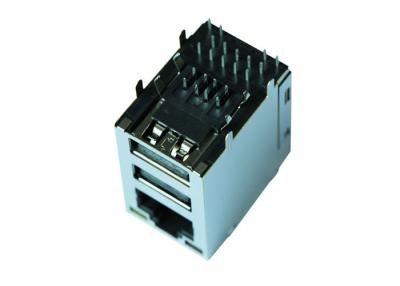 Chine Connecteurs modulaires d'ARJU31B-MCSM-AD-B-GLT2 RJ45 USB avec 1000Mbps magnétique à vendre