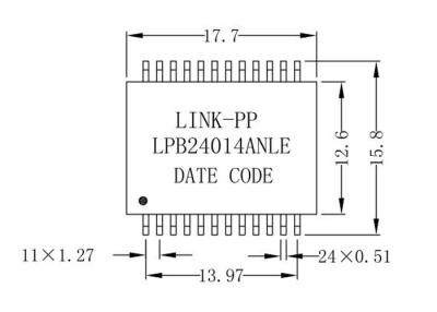 중국 TME24H801-R 이더네트 10/100대의 BASE-T 자기학 변압기 LPB24014ANLE 판매용