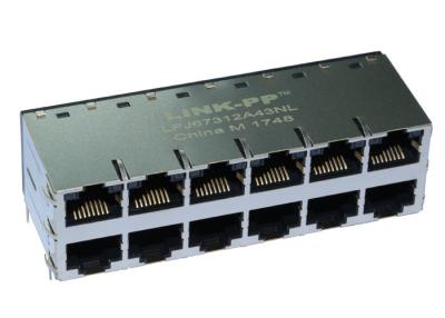 中国 JX20-0115NL RJ45の複数の港ジャック2 x 6 10/100の基盤t Magjack LPJ67312A43NL 販売のため