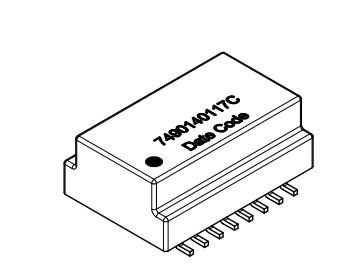 中国 7490140117C 10/100BASE-TX 離散磁気トランスフォーマー 1 ポート 販売のため