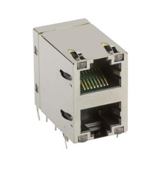 中国 1-1840052-9 2X1 RJ45 マグジャック LED付き統合コネクタモジュール 販売のため