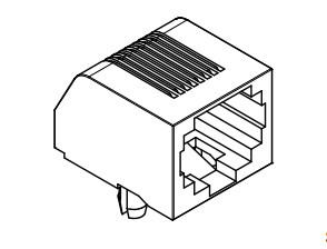 Chine 634008137221 8P8C SMT Modulaire Jack Tab vers le bas livraison rapide à vendre