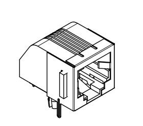 Chine 615006143421 Jack modulaire à travers le trou 6 positions 6 contacts à vendre