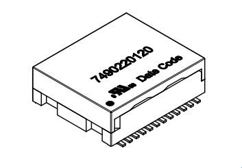 China 7490220120 1000BASE-T 4P PoE LAN-Transformator (-40 °C bis +105 °C) zu verkaufen