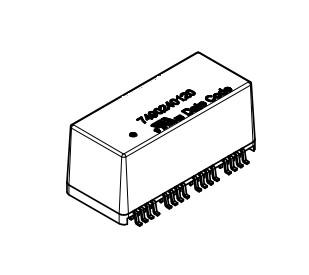 China OEM 7490240120 1000Base-T SMT Transformator unterstützt RoHS 4P PoE zu verkaufen