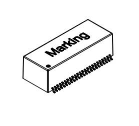 中国 48PINs 7490240121 SMT トランスフォーマー 1 ポート 1000Base-T イーサネット 販売のため