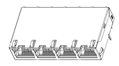 Cina 1-1840578-9 Low Profile RJ45 Magjack PoE 1X4 di grado commerciale in vendita