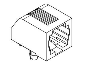 Chine 615006143621 6P6C Modular Jack Tab Down Through Hole Mount à vendre