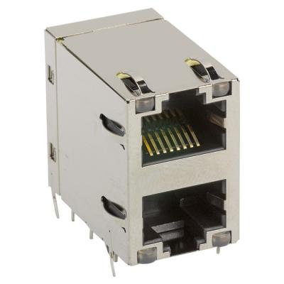 Cina 1-1840648-4 Modulo connettore integrato RJ45 2X1 per Gigabit Ethernet in vendita