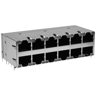 China 1-1840860-1 Stacked RJ45 Integrated Magnetics 100% Hi-Pot Tested for sale