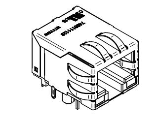 Cina 7498111123 Connettore LAN RJ45 Reflow Through Hole in vendita