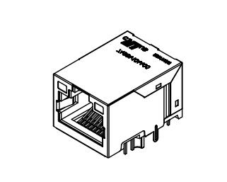 China PoE+ Magjack 74984104400 100BASE-TX THR Mount WE-RJ45 LAN for sale