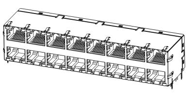 China 1-1840870-4 Módulo de conector integrado RJ45 2x8 puertos con LEDs en venta