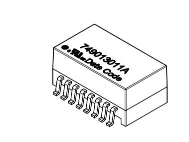 Chine 749013011A Transformateur Ethernet à montage en surface WE-LAN avec prise en charge PoE à vendre