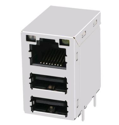 Cina RU7-160F7G1F RJ45 + 2USB tipo magnetico del connettore 10/100Mbps un USB in vendita