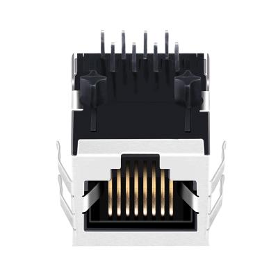 China LPJ4014CNL 10/100Base-T Industrial RJ45 Magjack with EMI Tabs for sale