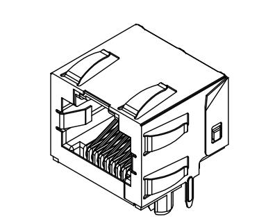 China 44620-0002 Shielded RJ45 Modular Jack With RJ-11 Keepout Feature for sale
