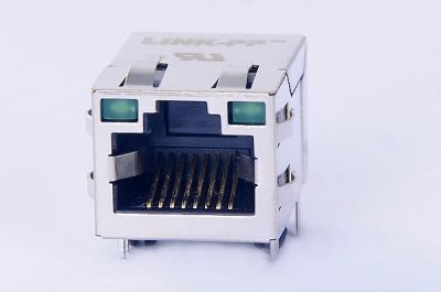 China 10/100BaseT RoHS Magnetic RJ45 Jack Shielded With Tab Down 0826-1X1T-06-F for sale