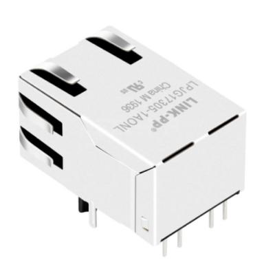 China RTA-164AAK1A 10/100/1000 Base-T Magnetic RJ45 Jack With LED Tab Up for sale
