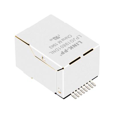 China LPJG19801DNL 1×1 Tab-Up SMT RJ45 Connector with 10/100/1000 Magnetic for sale