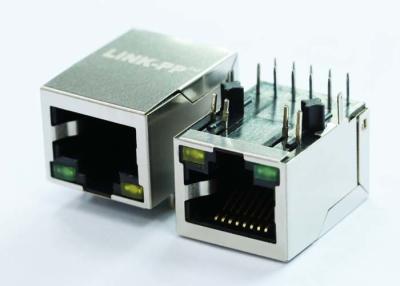 China ARJM11B1-805-KK-EW4 Single Port Ethernet RJ45 Female Connector With LEDs for sale