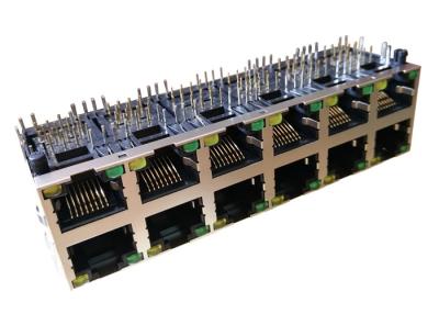 Cina ARJM26A1-805-AA-CW2 ha impilato 2.5G Rj45 2x6 Jack con il LED per la rete industriale in vendita