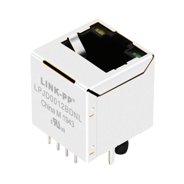 Quality LPJD4012BENL , Vertical RJ45 Jack , 1CT:1CT, 8P8C 10/100Mbps, Shield LED G-Y for sale