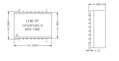 中国 7490140112は10/100基盤TのイーサネットLP41671ANL-6港の変圧器を選抜します 販売のため