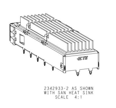 Chine 2342933-2 cage de la position QSFP avec le connecteur de radiateur à vendre