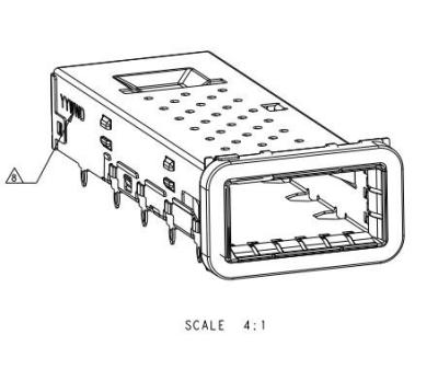 China 2170752-1 jaula de ZQSFP+ con el conector del disipador de calor en venta