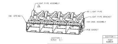 China 2227729-1 zSFP+ Cage, Ganged (1 x 4) Connector Press-Fit Through Hole for sale
