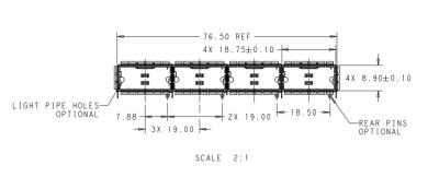 China 2170744-4 CONN QSFP28 CAGE 1X4 PRESSFIT RA for sale