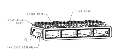 中国 CONN ZQSFP+のおり1X4 W/HSINK R/A 2170785-5 販売のため