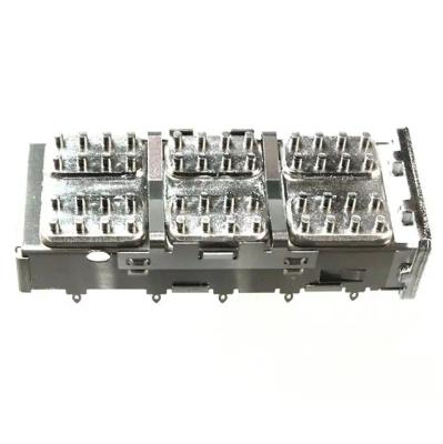 China 1888968-1 QSFP+ Cage with Heat Sink Connector Press-Fit Through Hole for sale