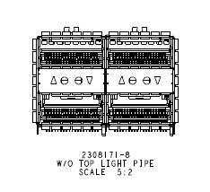 China 2308171-8 transmisor-receptor del RA ZQSFP+ de la jaula 2X2 152P del RCP de las conec en venta