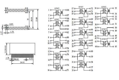 중국 홀 자기학을 통한 QD88A01 1000 베이스-티 쿼드 공항 판매용