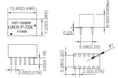 중국 HST-1205DR 10/100Base-T 하락 단일 포트 자기학 모듈 판매용