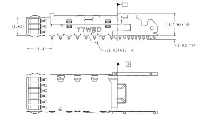 Китай EMI клетки положения QSFP пригонки прессы THT 2352105-1 защищал продается