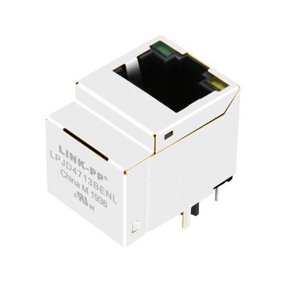 중국 10 Pin 기가비트 수직 RJ45 잭 LPJD4713BENL 정상 입장 방패 w/LED 판매용