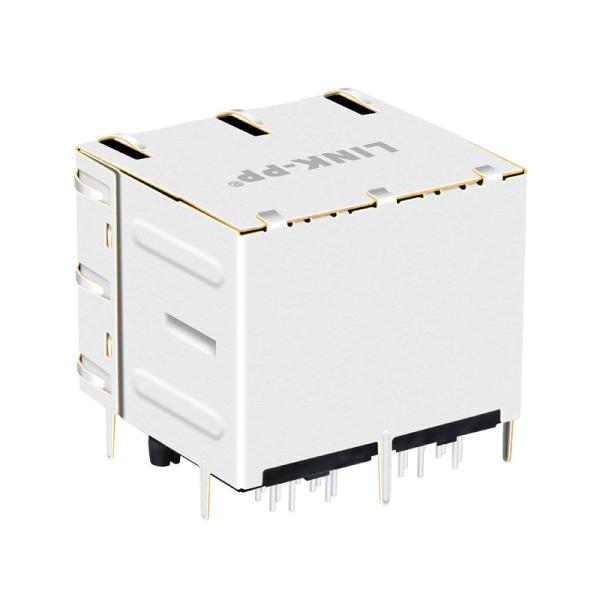 XRJD-S-22-8-8-4 China Single Port 2x2 Port Side Entry Pcb Jack Manufactures LPJE107-0AHNL