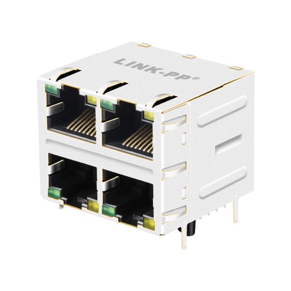 XRJD-S-22-8-8-4 China Single Port 2x2 Port Side Entry Pcb Jack Manufactures LPJE107-0AHNL