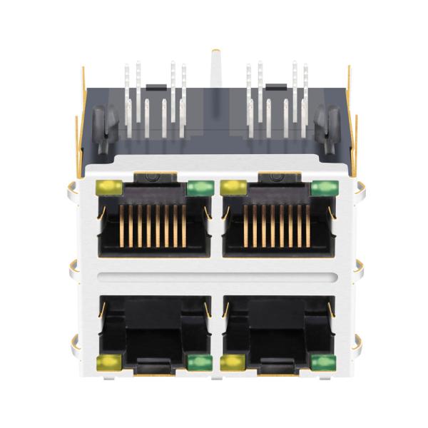 XRJD-S-22-8-8-4 China Single Port 2x2 Port Side Entry Pcb Jack Manufactures LPJE107-0AHNL
