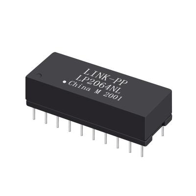 China TGV-2027 DAR Dual Port 10/100 basis-t THT 24 Pin Ethernet Transformer Modules LP2064NL Te koop